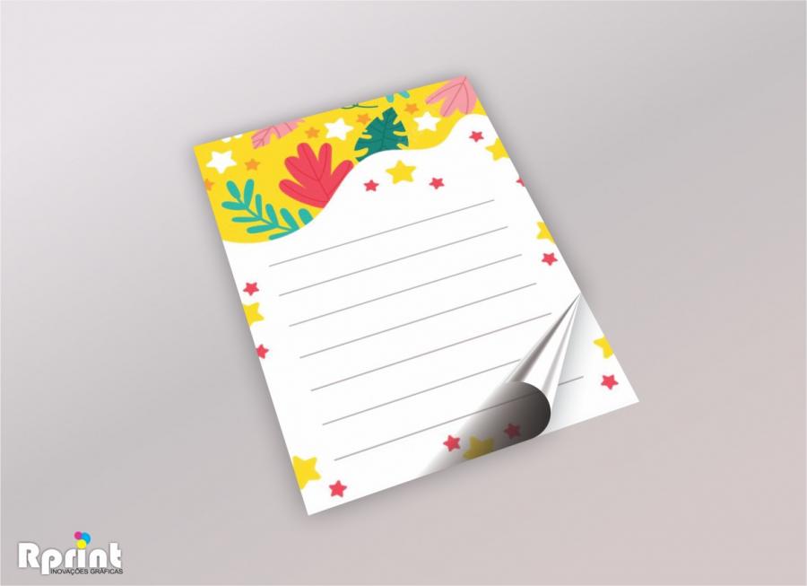 BLOCO DE NOTAS / 20X30CM / 75G / COLORIDO 20x30cm Papel offset 75g 4x0 ...